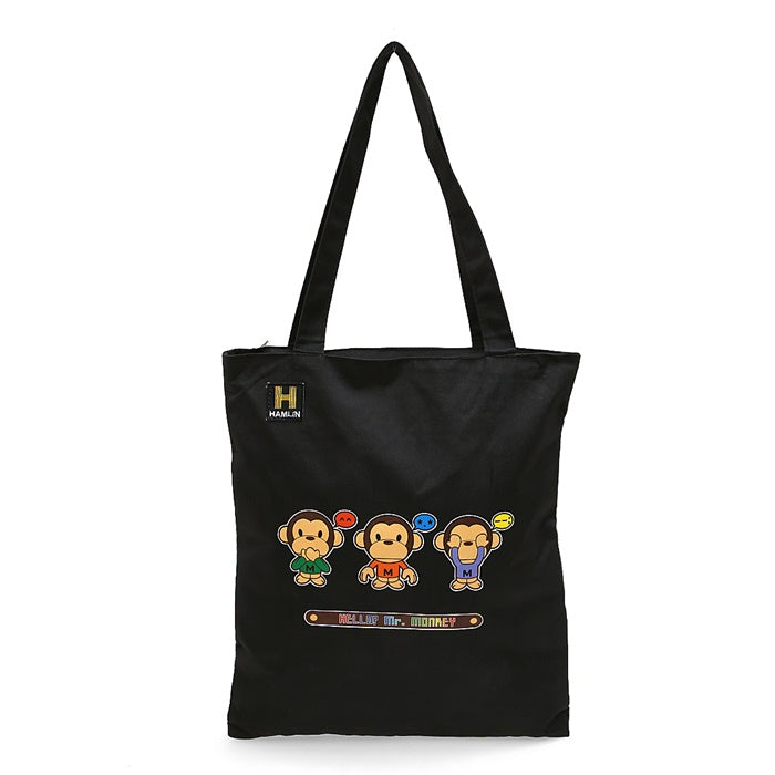 Hamlin Millane Totebag Wanita Motives Trio Monkey Kasual Large Storage ...